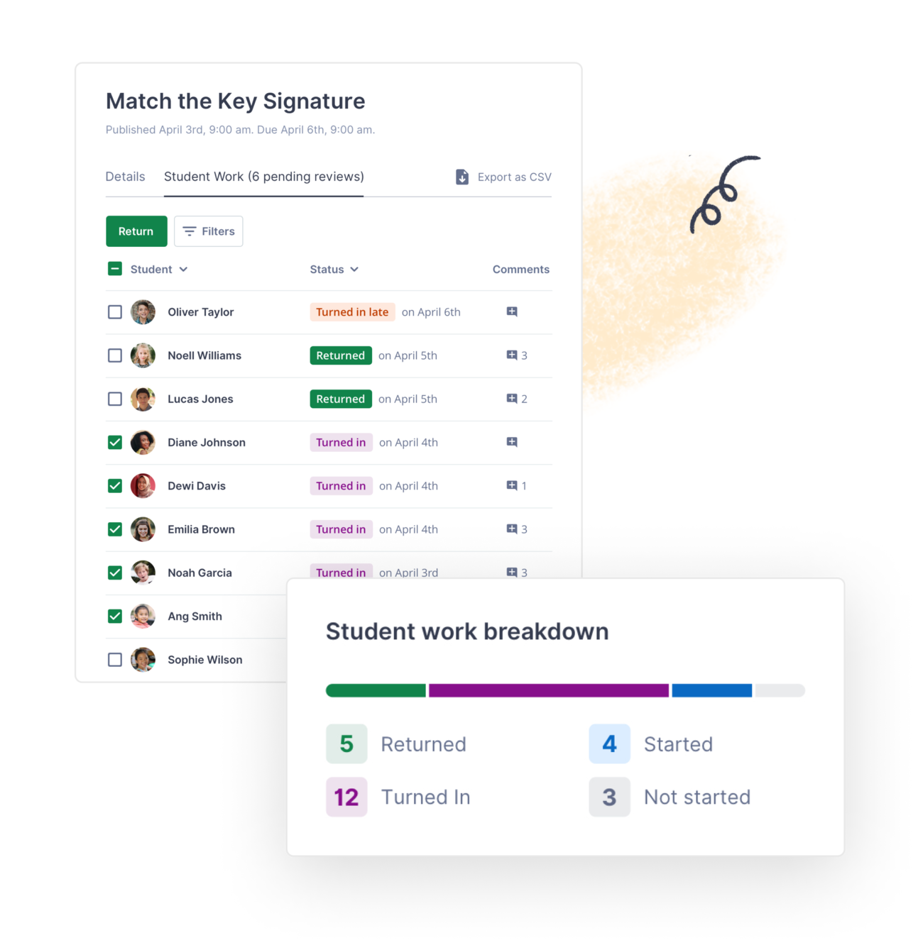 Collaborative music learning app from theory to composition