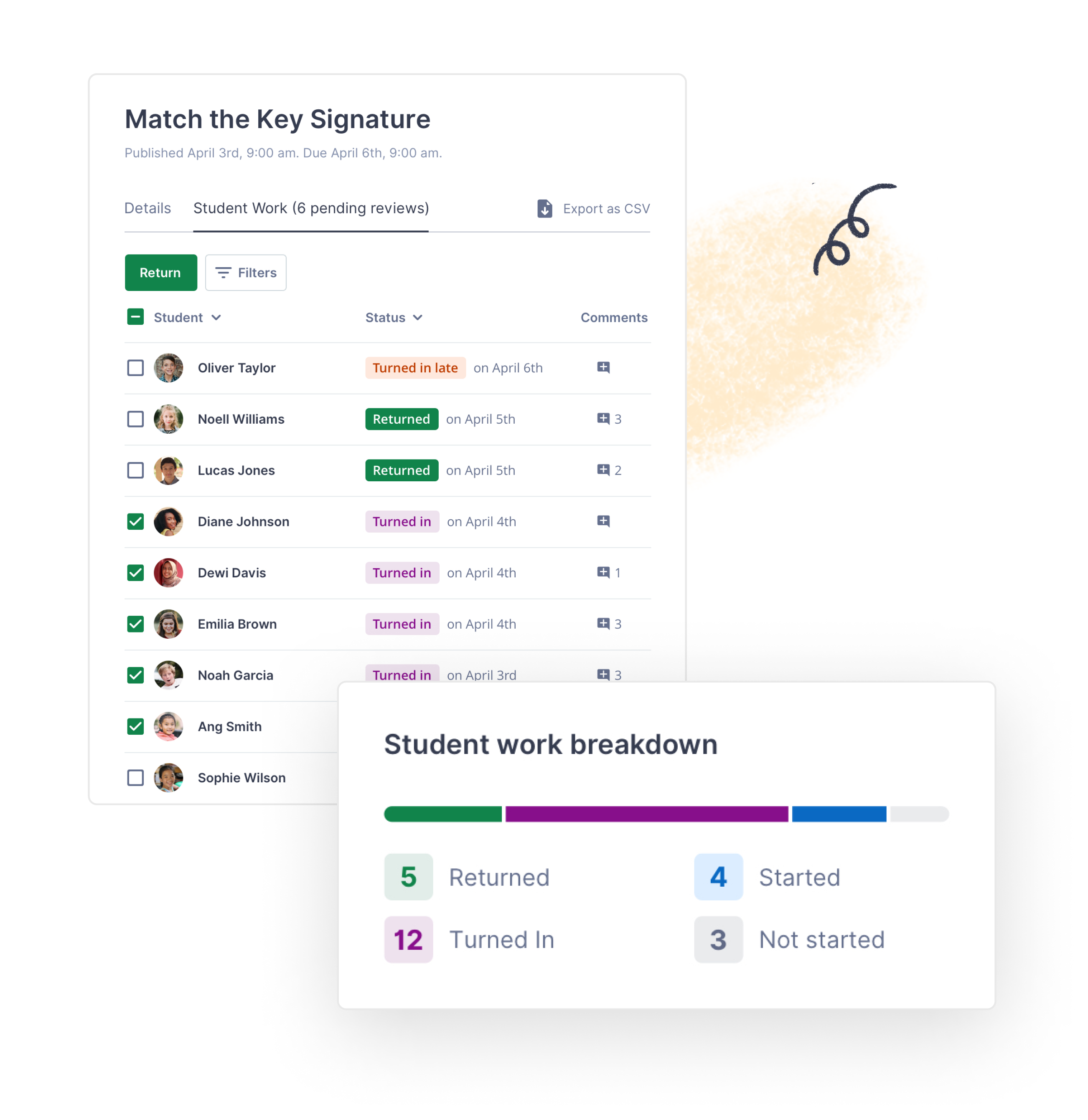 Collaborative music learning app from theory to composition