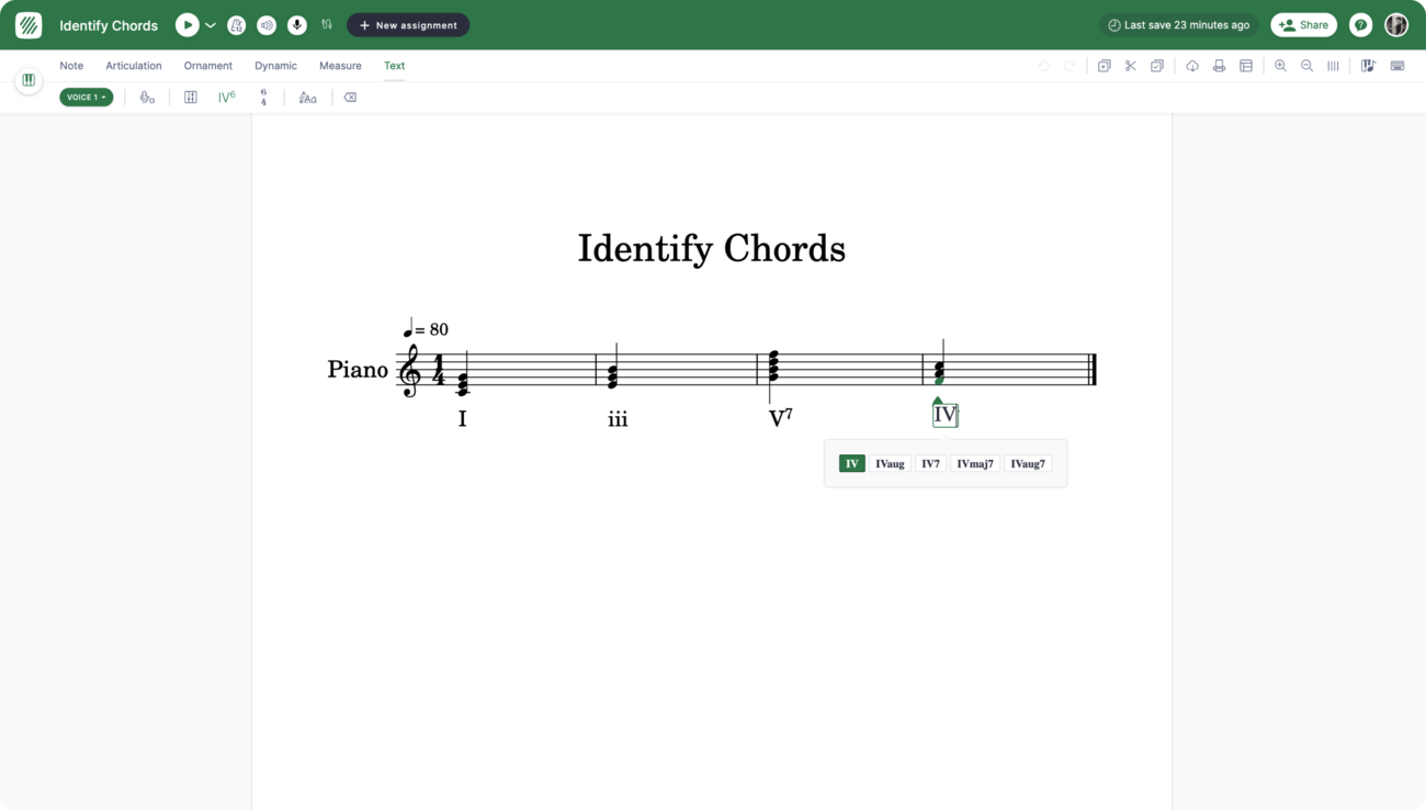 Collaborative music learning app from theory to composition