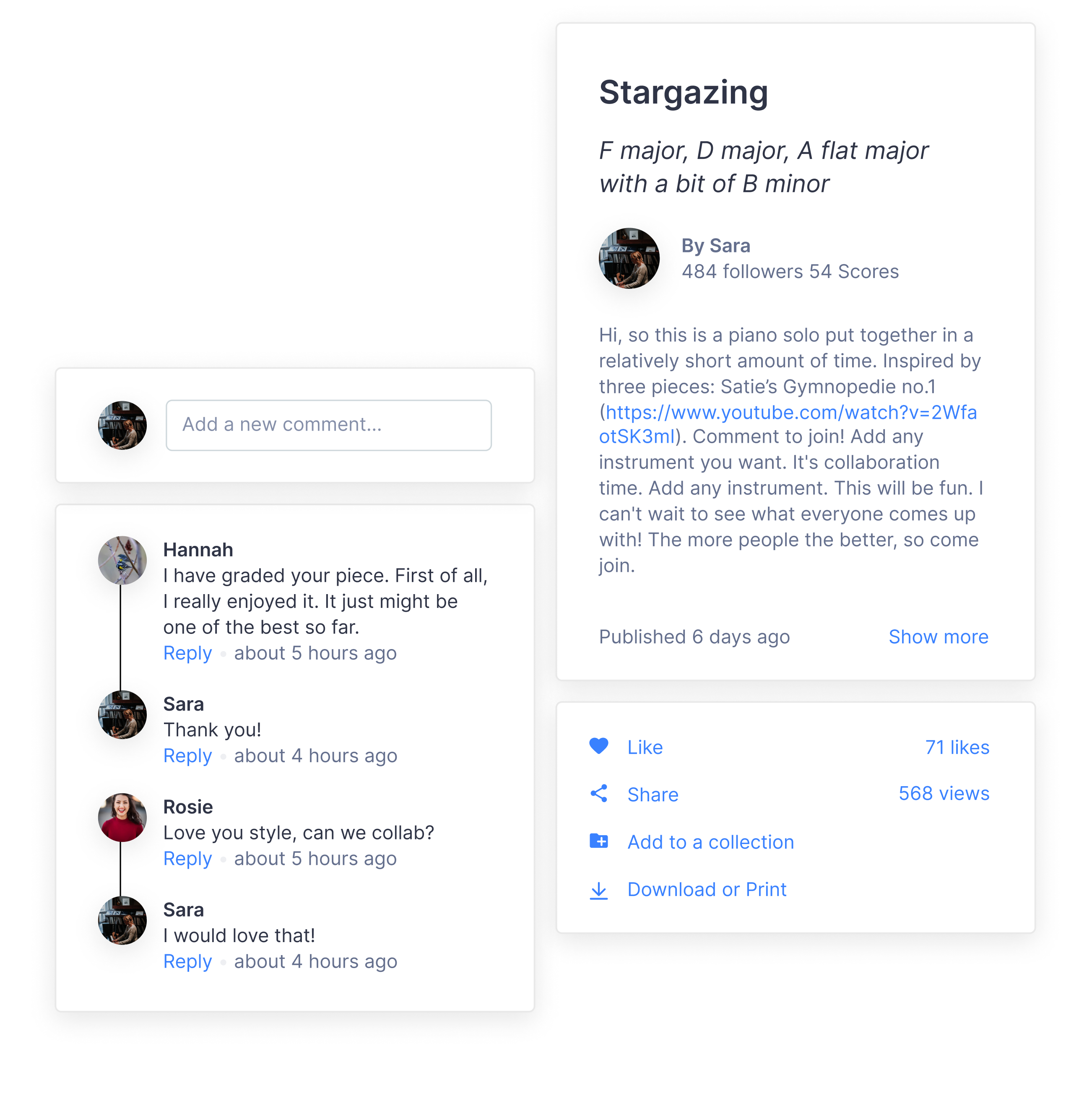 Online collaborative music notation software - Flat