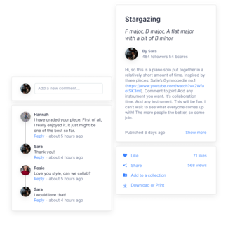 Online collaborative music notation software - Flat
