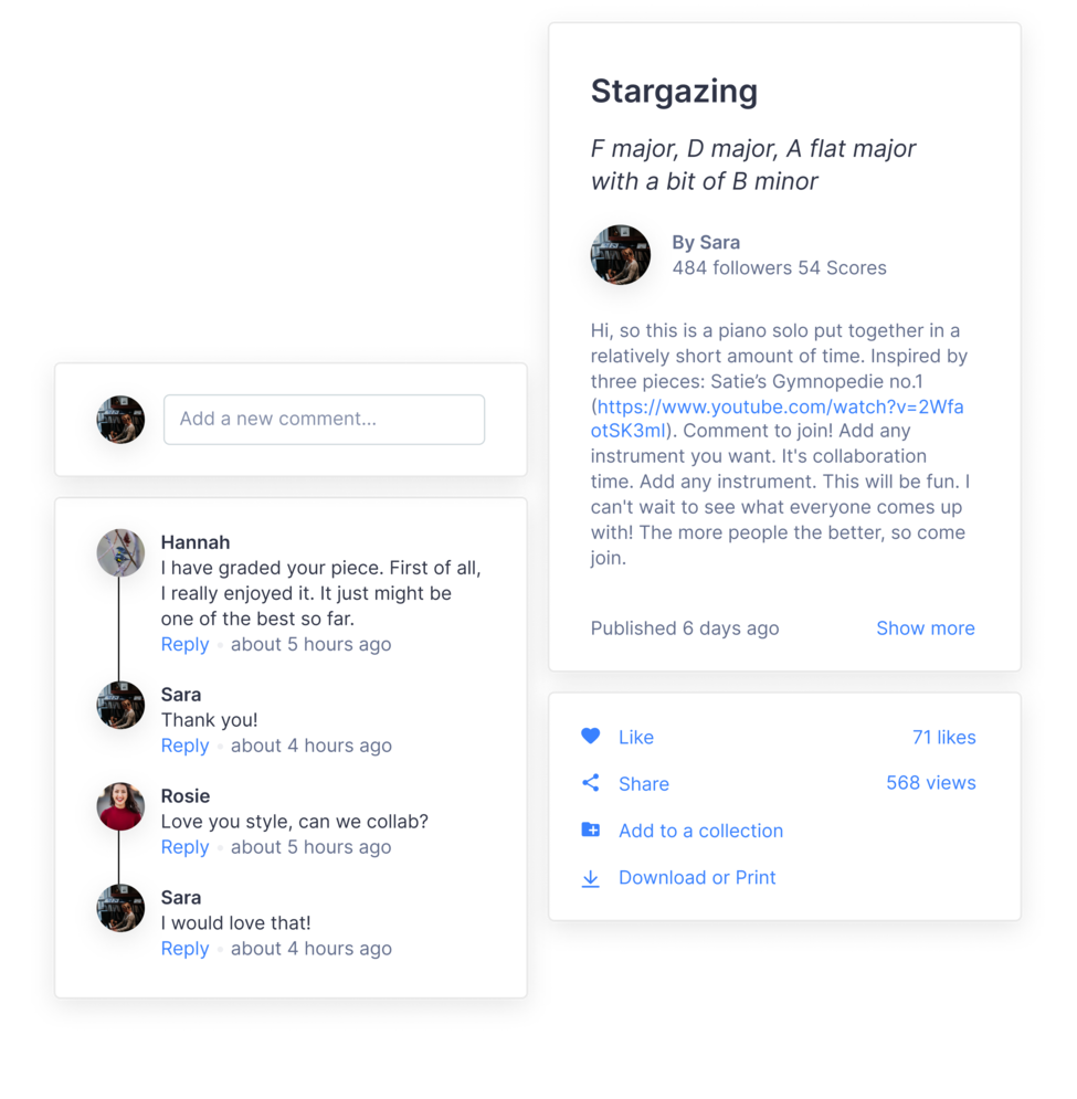 Online collaborative music notation software - Flat