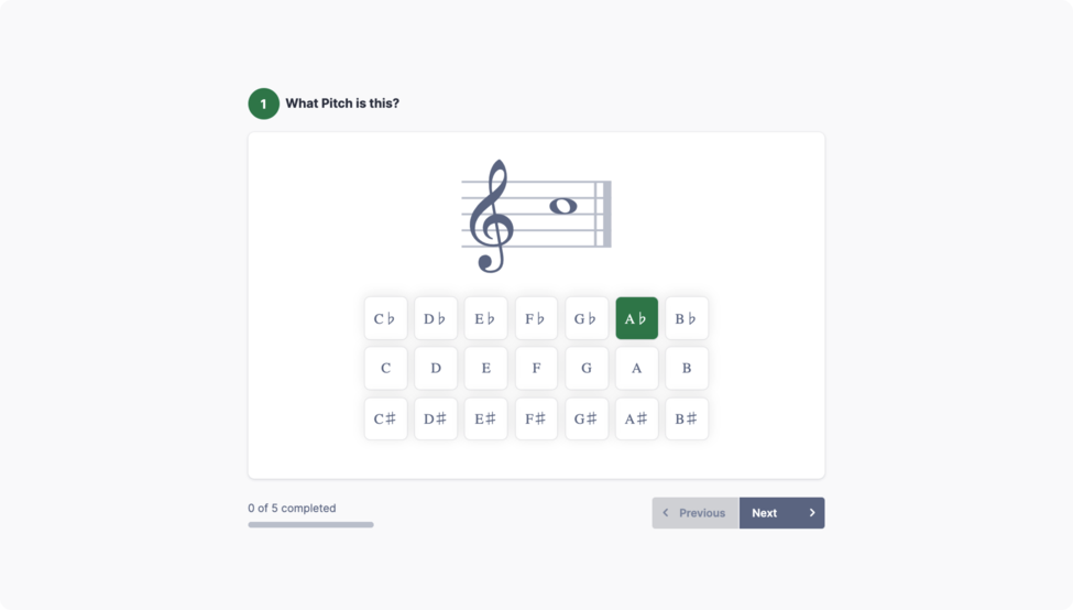 Collaborative music learning app from theory to composition